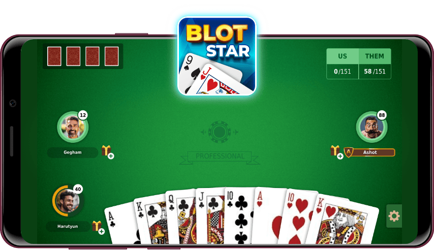 Bazar Blot gameplay image with Blot Star game logo